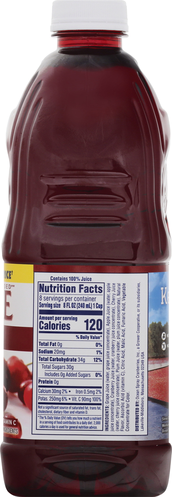 Ocean Spray 100% Juice, Cranberry Cherry Flavor-Planogram-Right