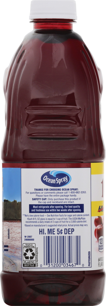 Ocean Spray 100% Juice, Cranberry Cherry Flavor-Planogram-Left