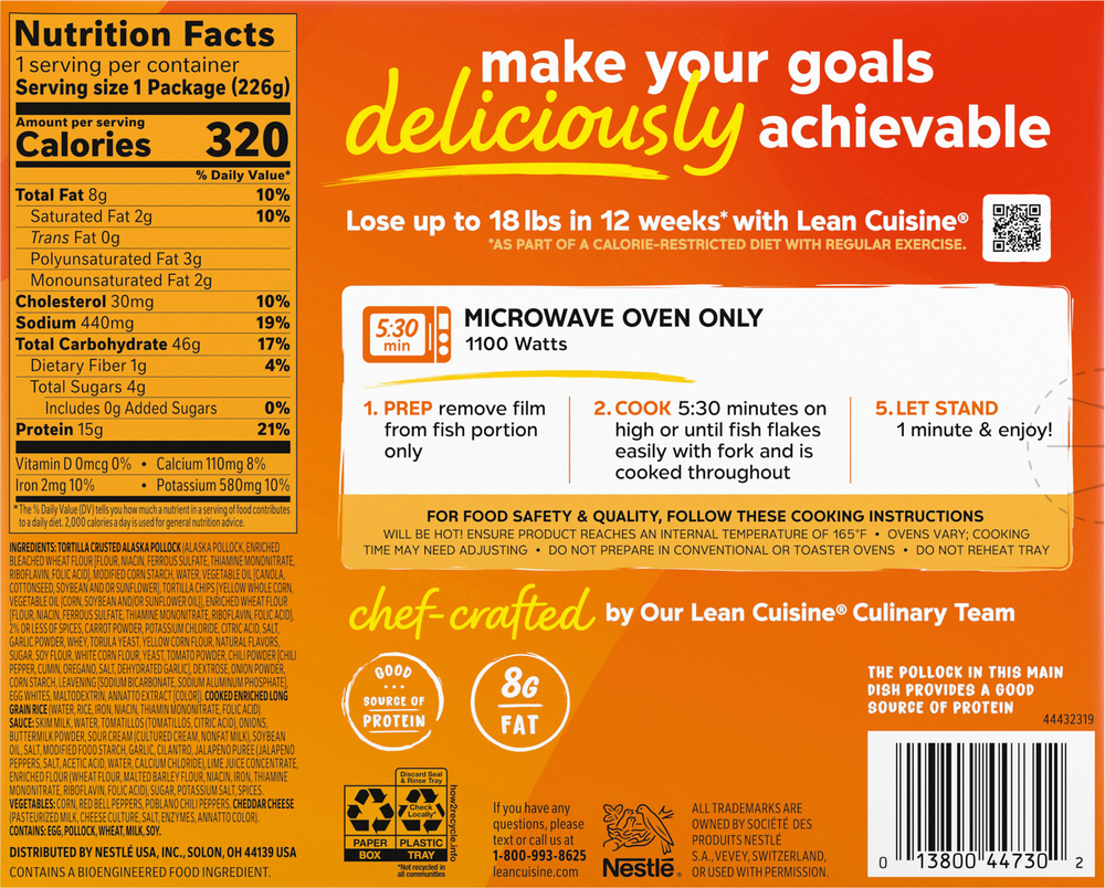 Lean Cuisine Protein Kick Tortilla Crusted Fish-Planogram-Back