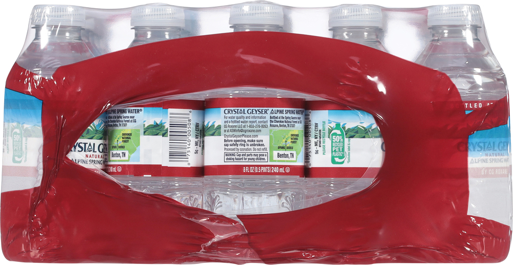 Crystal Geyser Alpine Spring Water, Natural-Planogram-Left