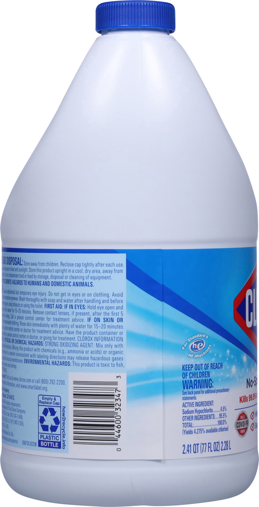 Clorox Bleach, Splash-Less-Planogram-Left