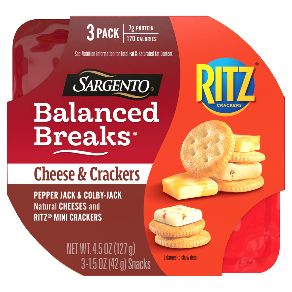 Sargento Balanced Breaks, Cheese & Crackers, Pepper Jack & Colby-Jack ...