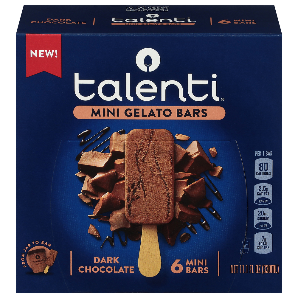 Talenti Mini Gelato Bars, Dark Chocolate-Main