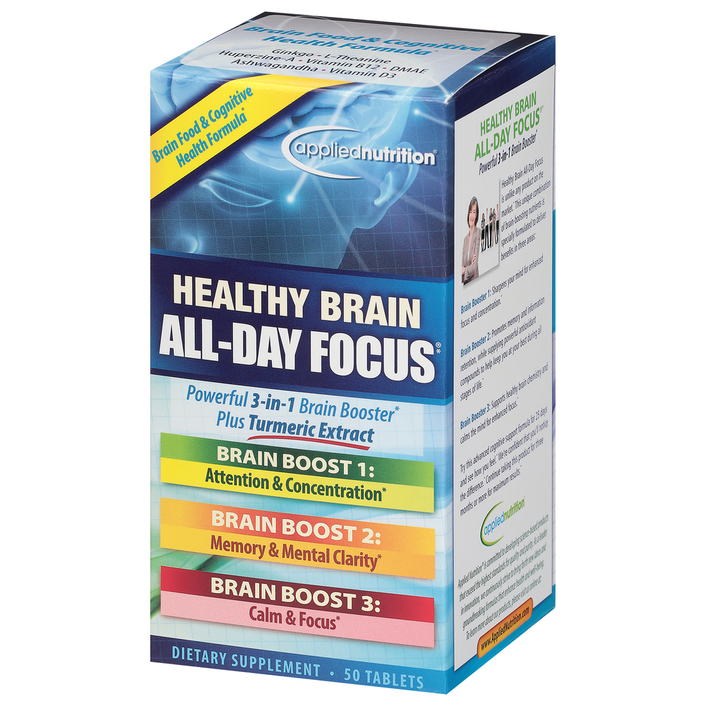 Applied Nutrition All-Day Focus Brain Booster, Powerful 3-in-1, Tablets ...