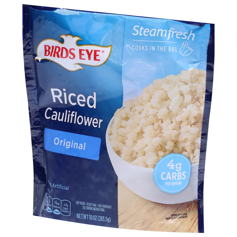 Birds Eye Steamfresh Cauliflower, Riced, Original-Front-Right-Elevated