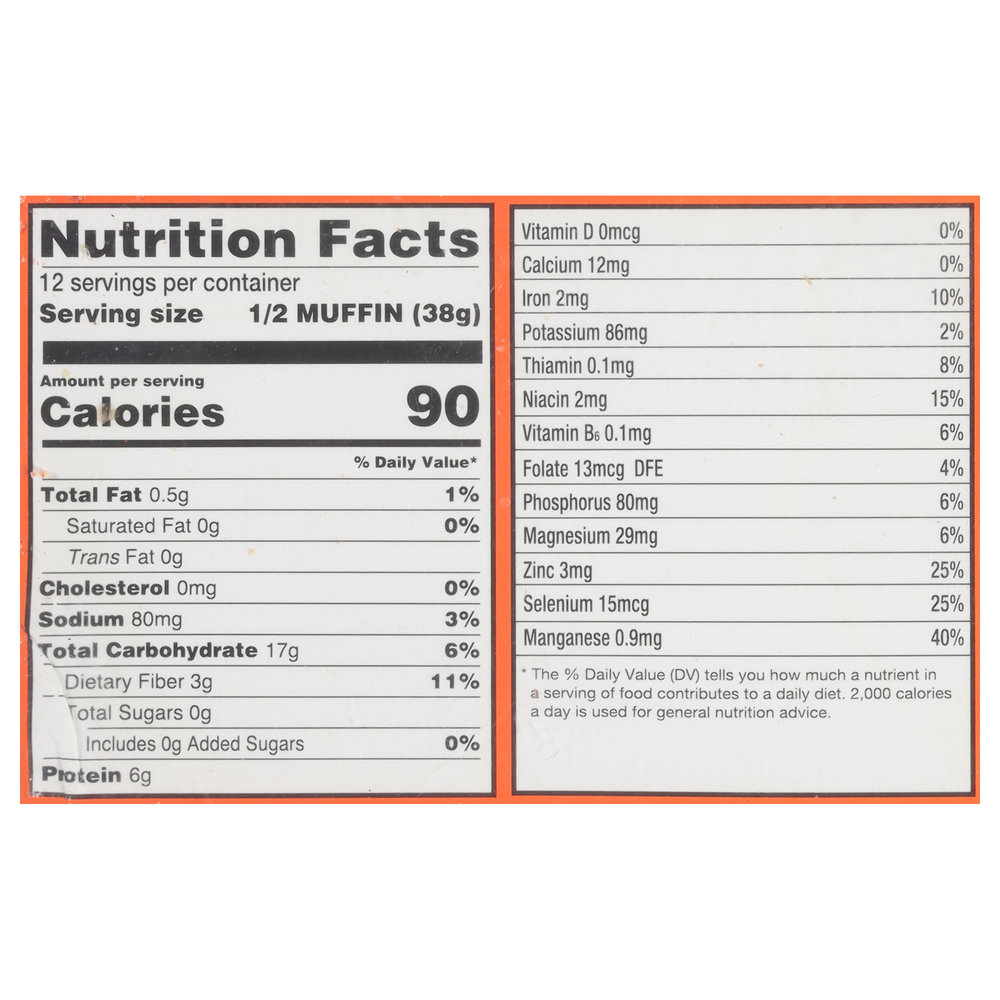 Food for Life Ezekiel 4:9 English Muffins, Sprouted Grain-Nutrition-Facts