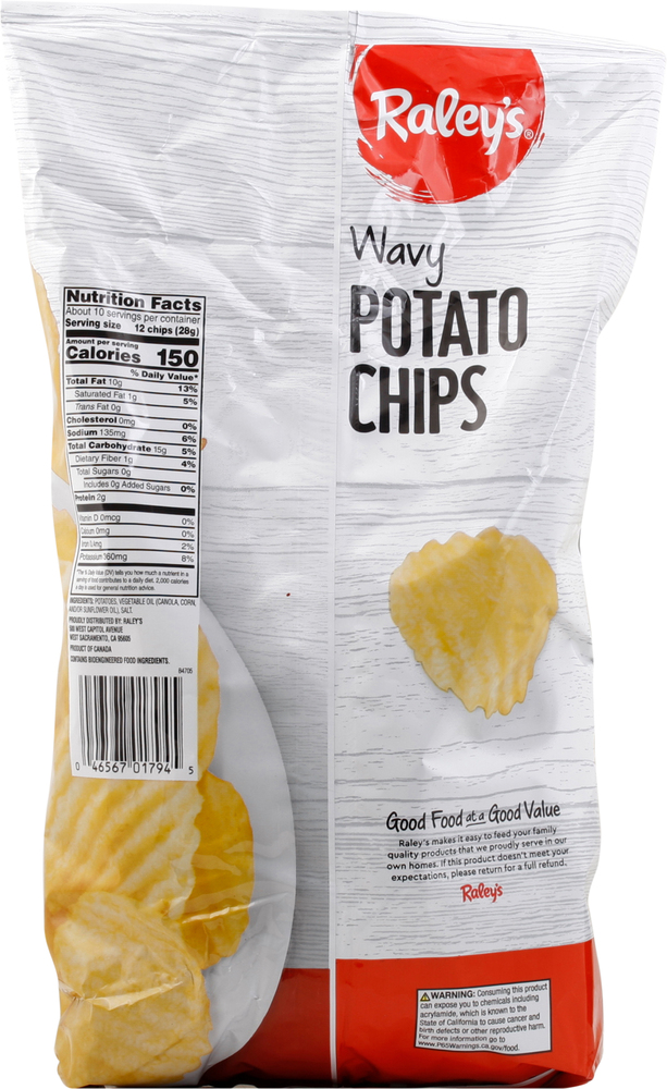 Raley's Potato Chips, Wavy-Planogram-Back