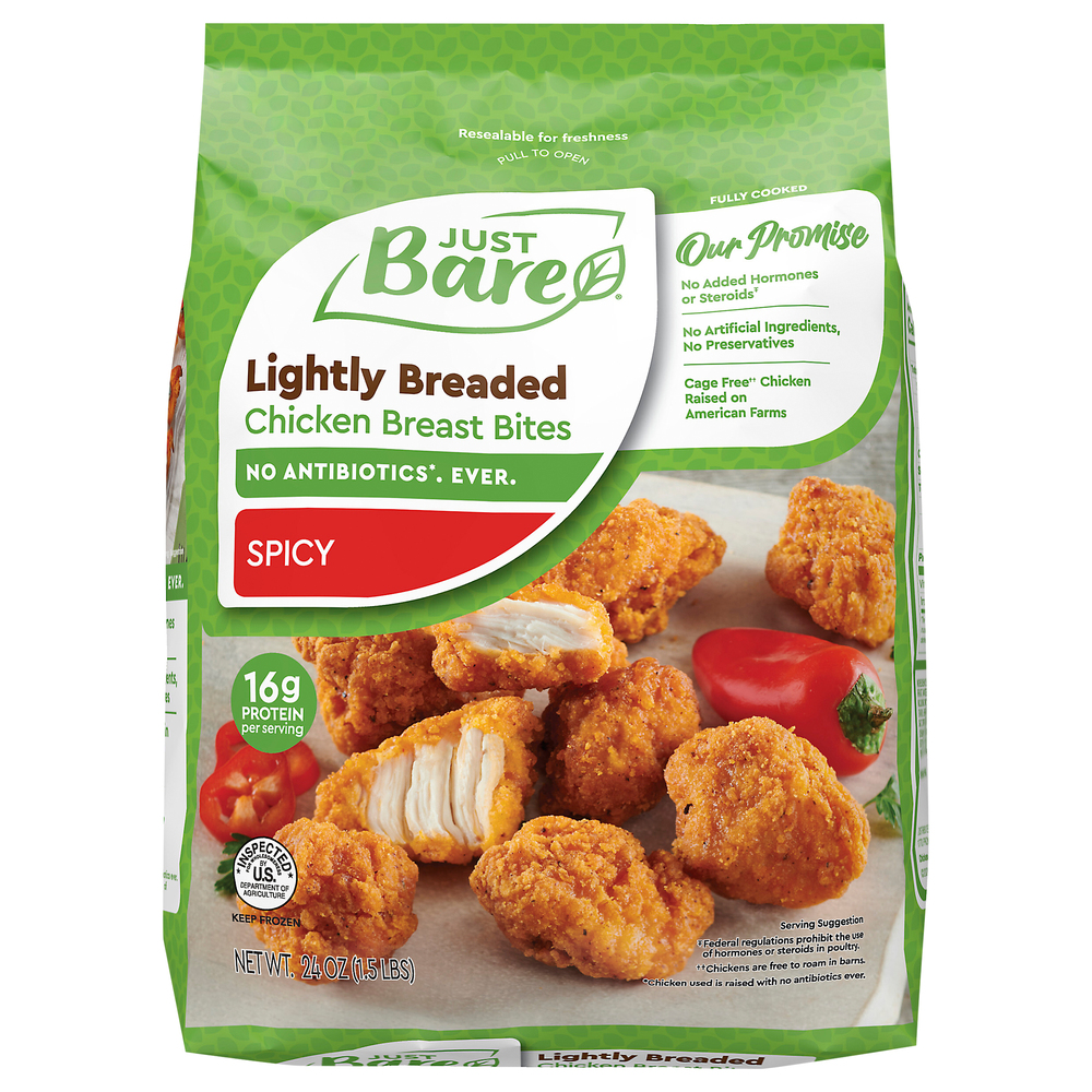 Just Bare® Lightly Breaded Spicy Chicken Breast Bites-Main