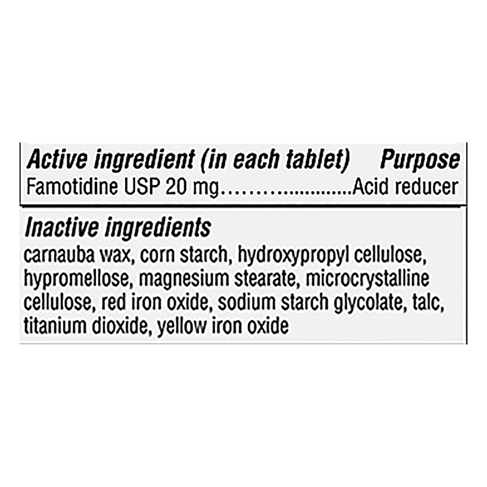 Zantac 360 Acid Reducer, Maximum Strength, Tablets-Ingredients