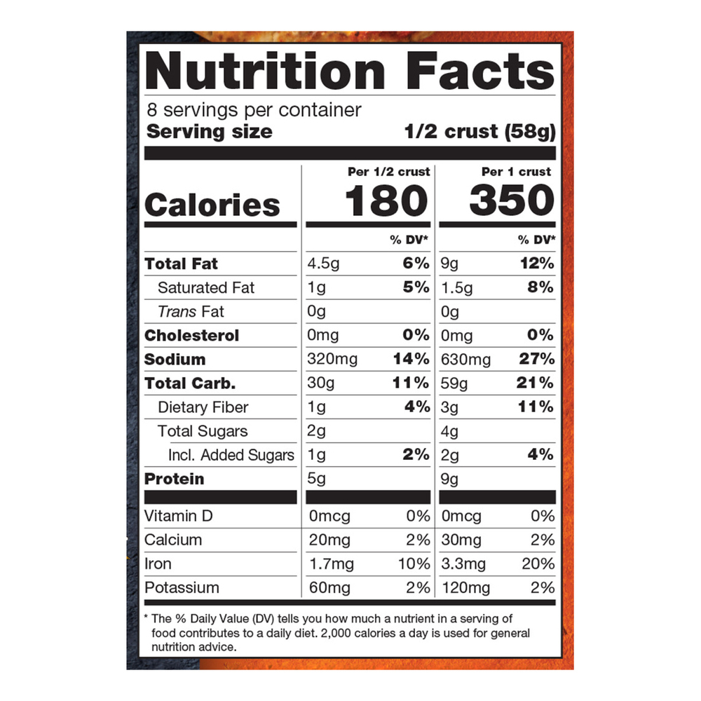 Stonefire Pizza Crust, Artisan Thin-Nutrition-Facts