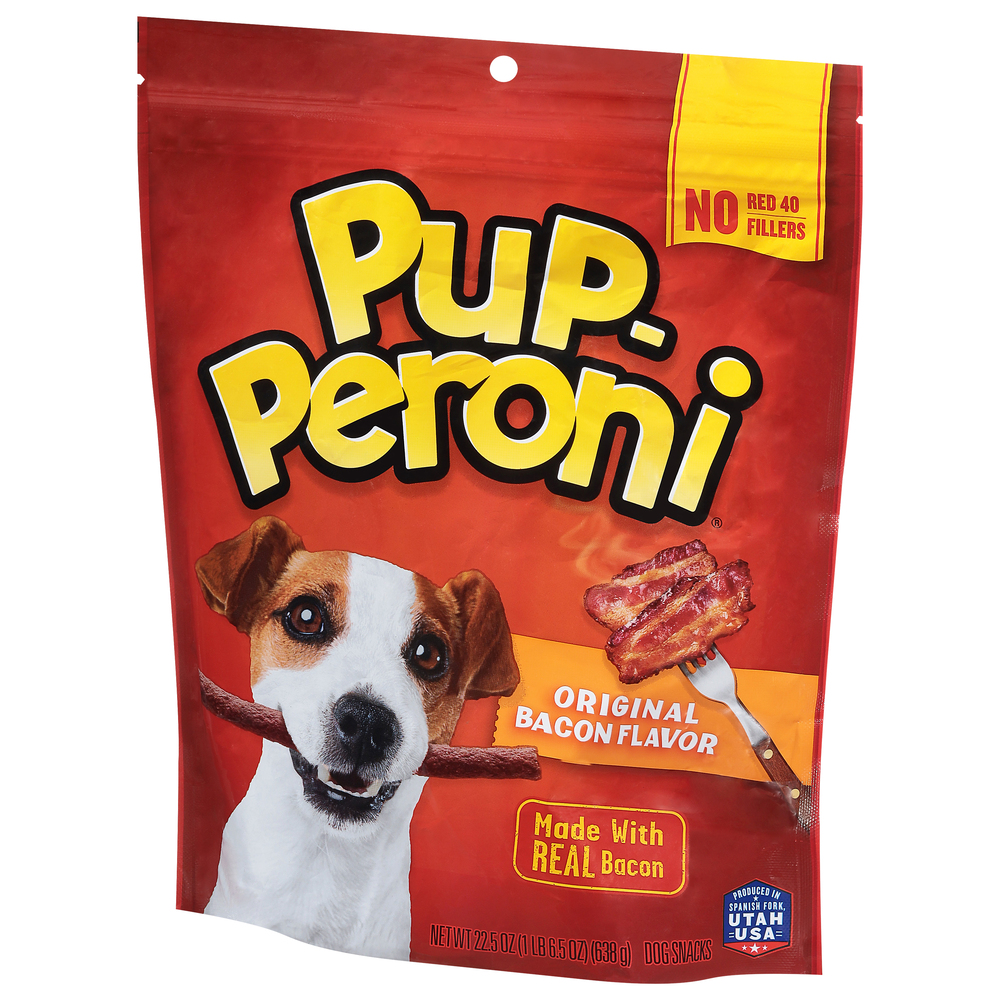 Pup-Peroni Dog Snacks, Original Bacon Flavor-Front-Right-Elevated