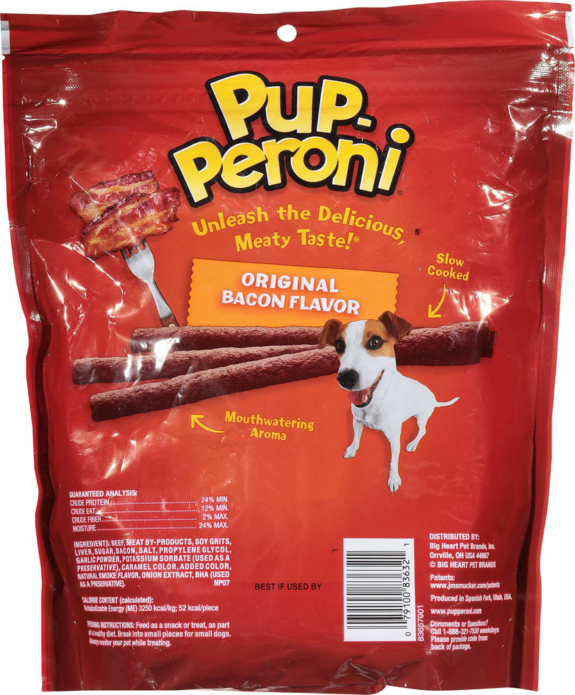 Pup-Peroni Dog Snacks, Original Bacon Flavor-Planogram-Back