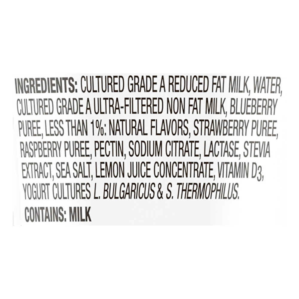 Too Good & Co. Smoothies, Mixed Berry-Ingredients