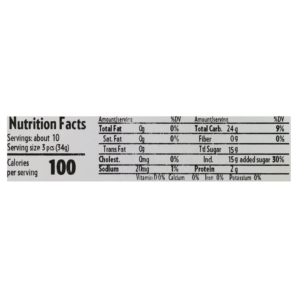 Gummy Worms, Assorted Fruit-Nutrition-Facts