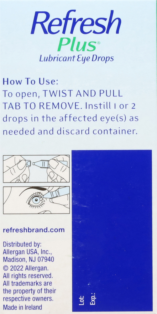Refresh Plus Lubricant Eye Drops, Moisturizing Relief-Planogram-Left