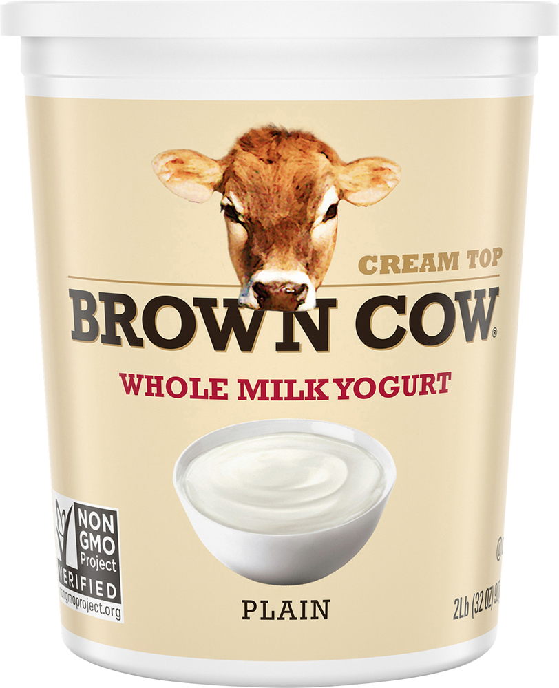 Brown Cow Cream Top Whole Milk Yogurt, Plain-Main