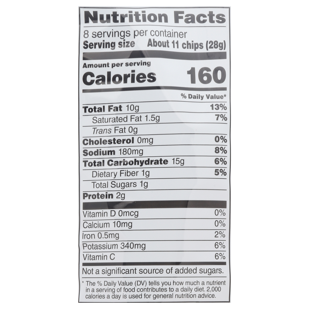 Ruffles Potato Chips, Cheddar & Sour Cream Flavored-Nutrition-Facts