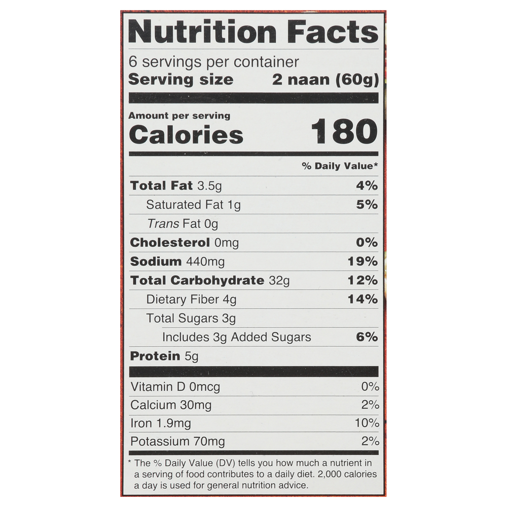Stonefire Naan Rounds, Original-Nutrition-Facts