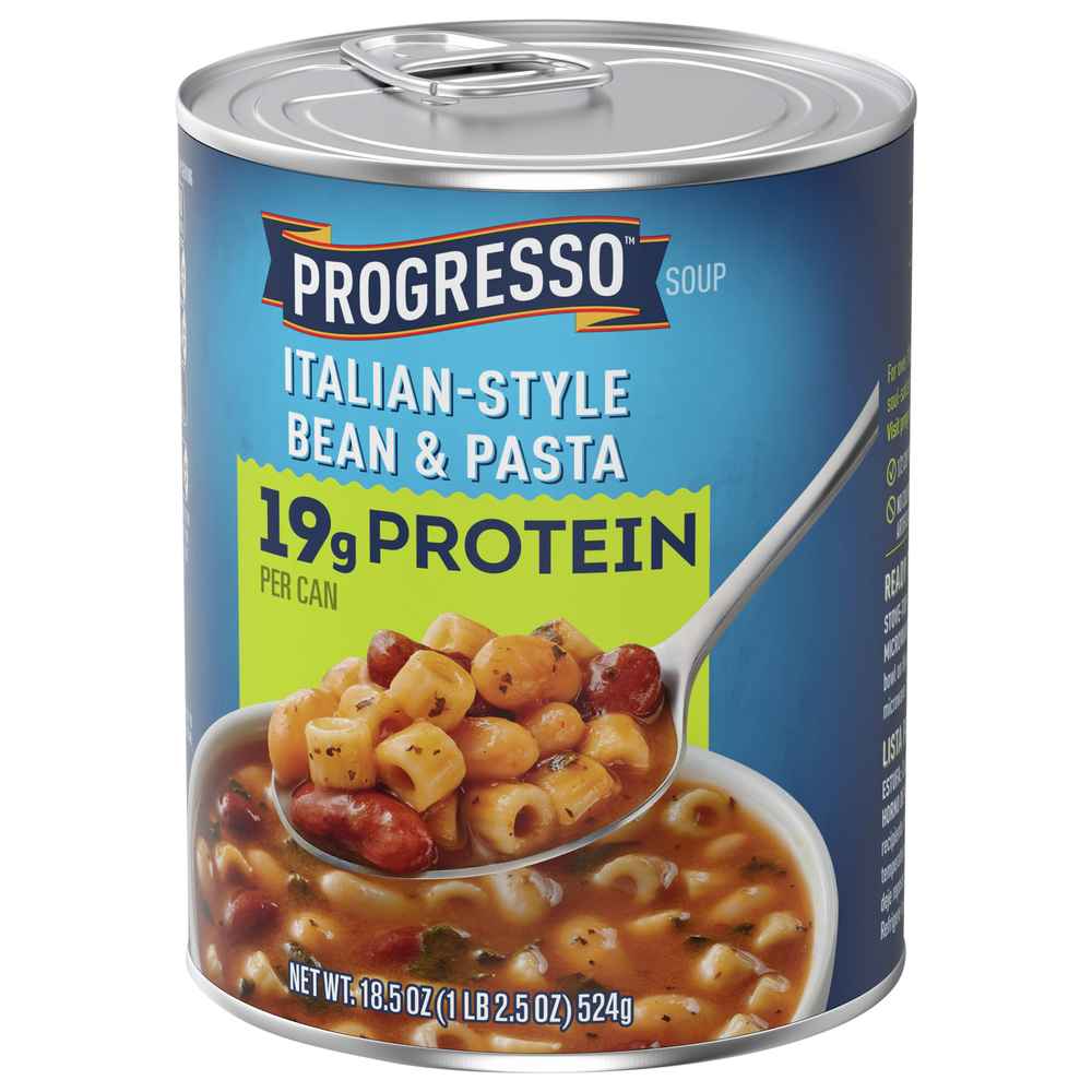 Progresso Soup, Bean & Pasta, Italian-Style-Front-Right-Elevated
