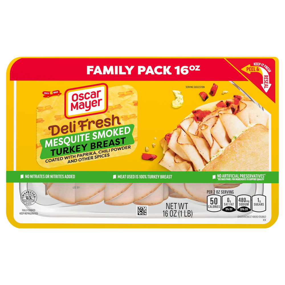 Oscar Mayer Deli Fresh Turkey Breast, Mesquite Smoked, Family Pack-Main