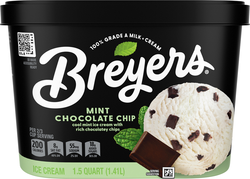 Breyers Ice Cream, Mint Chocolate Chip-Planogram-Back
