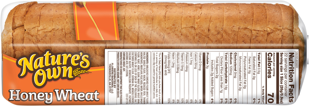 Nature's Own Bread, Enriched, Honey Wheat-Planogram-Right