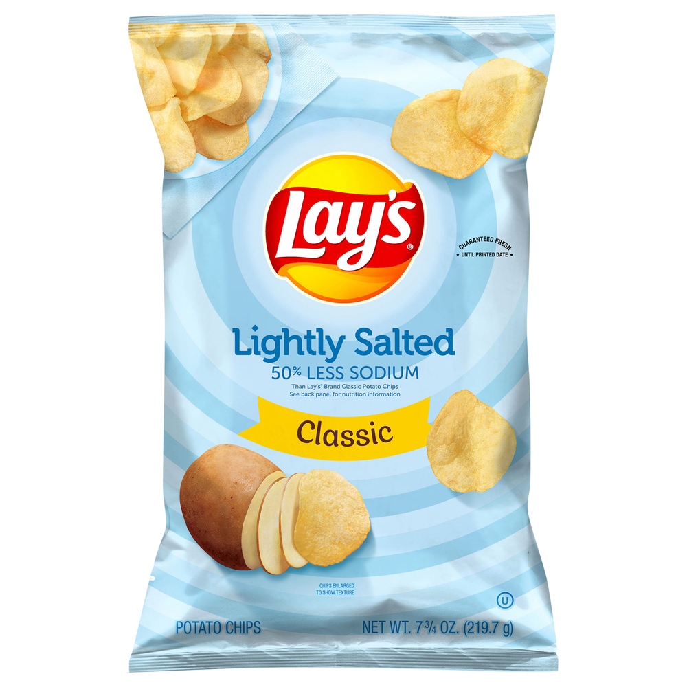 Frito Lay Potato Chips, Classic, Lightly Salted-Main