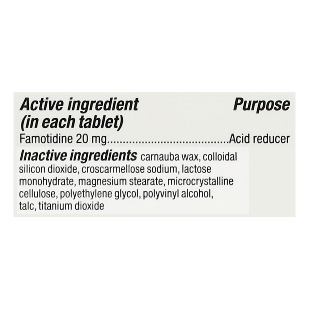 TopCare Health Acid Reducer, Maximum Strength, 20 mg, Tablets-Ingredients