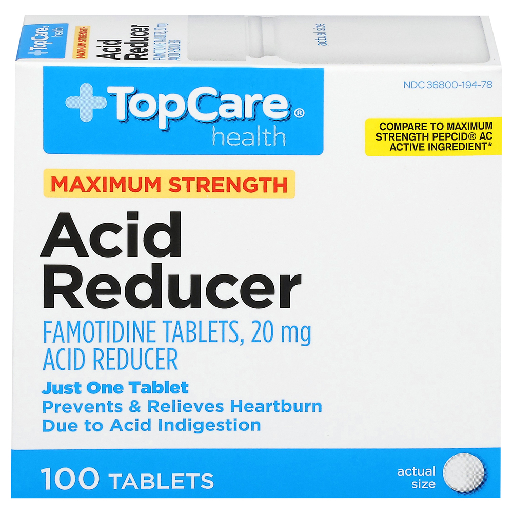 TopCare Health Acid Reducer, Maximum Strength, 20 mg, Tablets-Main