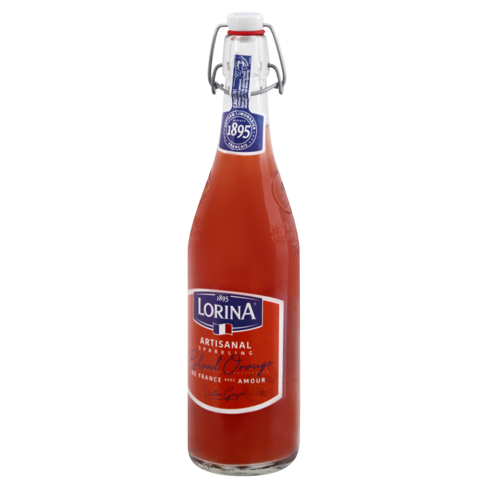 Lorina Sparkling Beverage, Artisanal, Blood Orange-Front-Right-Elevated