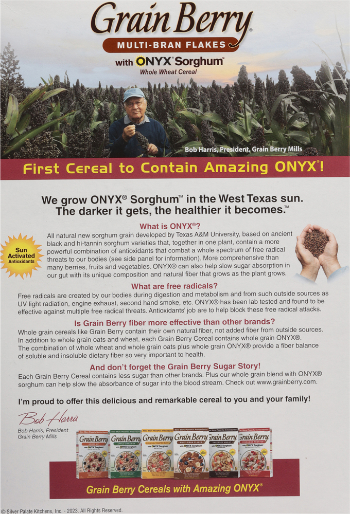 Grain Berry Cereal, Multi-Bran Flakes with Onyx Sorghum-Planogram-Back