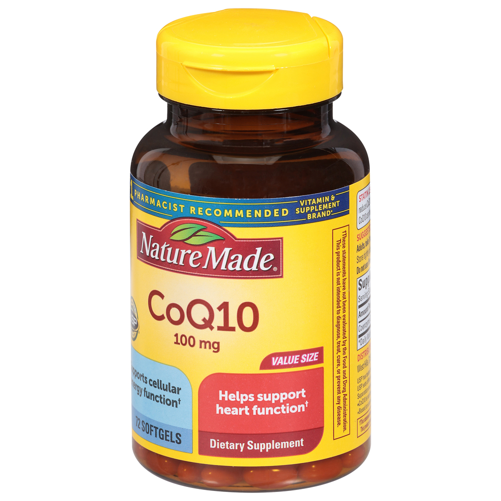 Nature Made CoQ10, 100 mg, Softgels, Value Size-Front-Right-Elevated