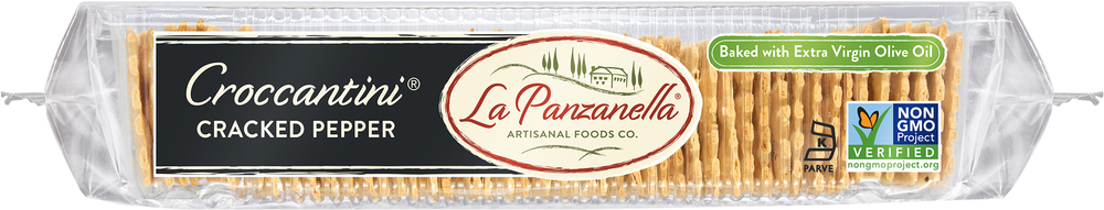 La Panzanella Croccantini Artisan Crackers, Cracked Pepper-Planogram-Right