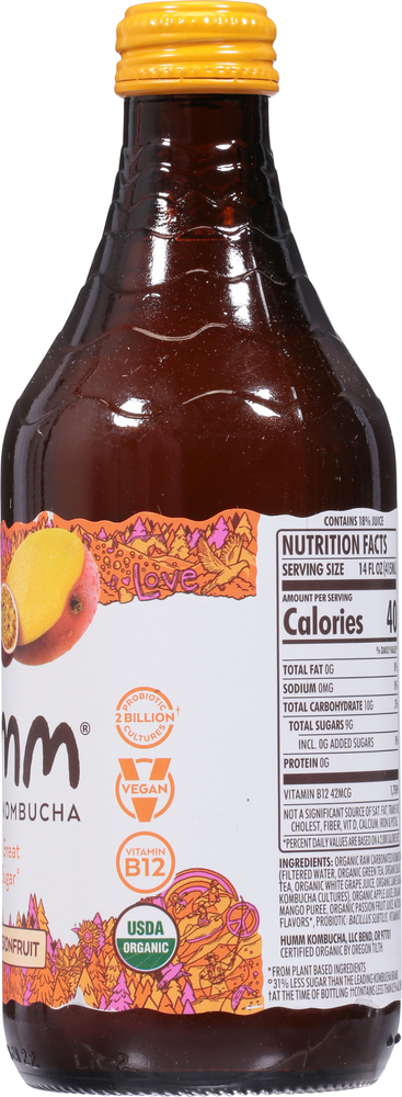 Humm Kombucha, Probiotic, Mango Passionfruit-Planogram-Right