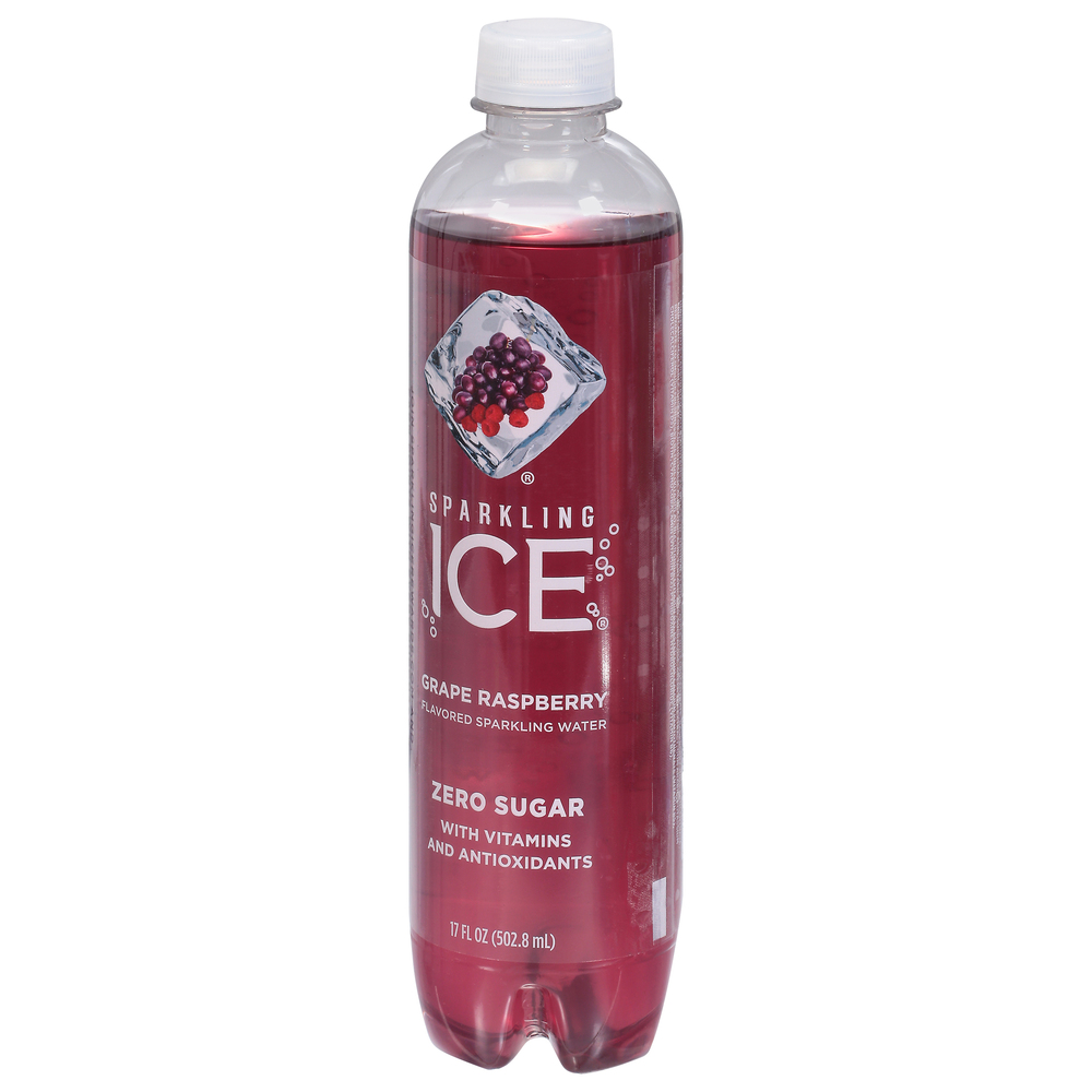 Sparkling Ice Sparkling Water, Zero Sugar, Grape Raspberry Flavored ...