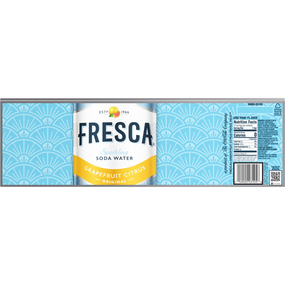 Fresca Grapefruit Citrus Sparkling Soda Water-Planogram-Back