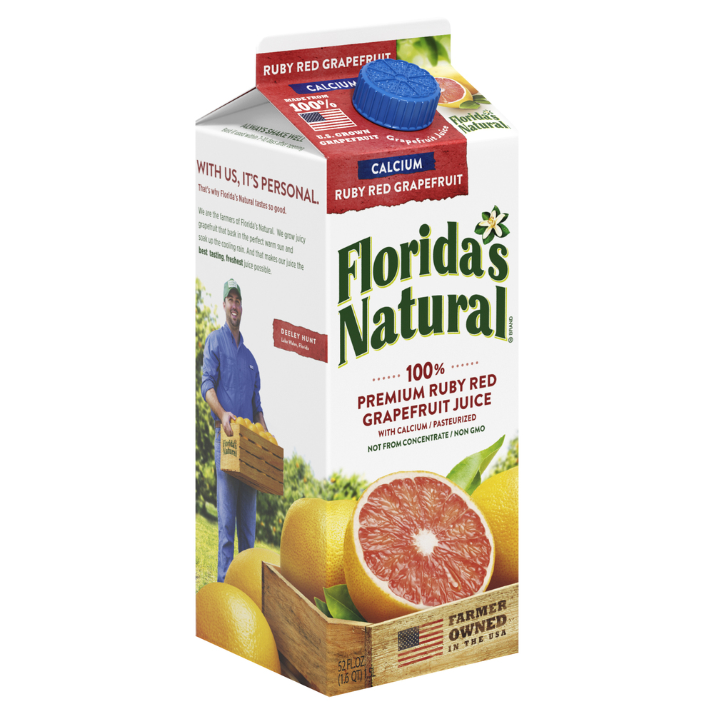 Florida's Natural 100% Juice, Ruby Red Grapefruit, Calcium-Main