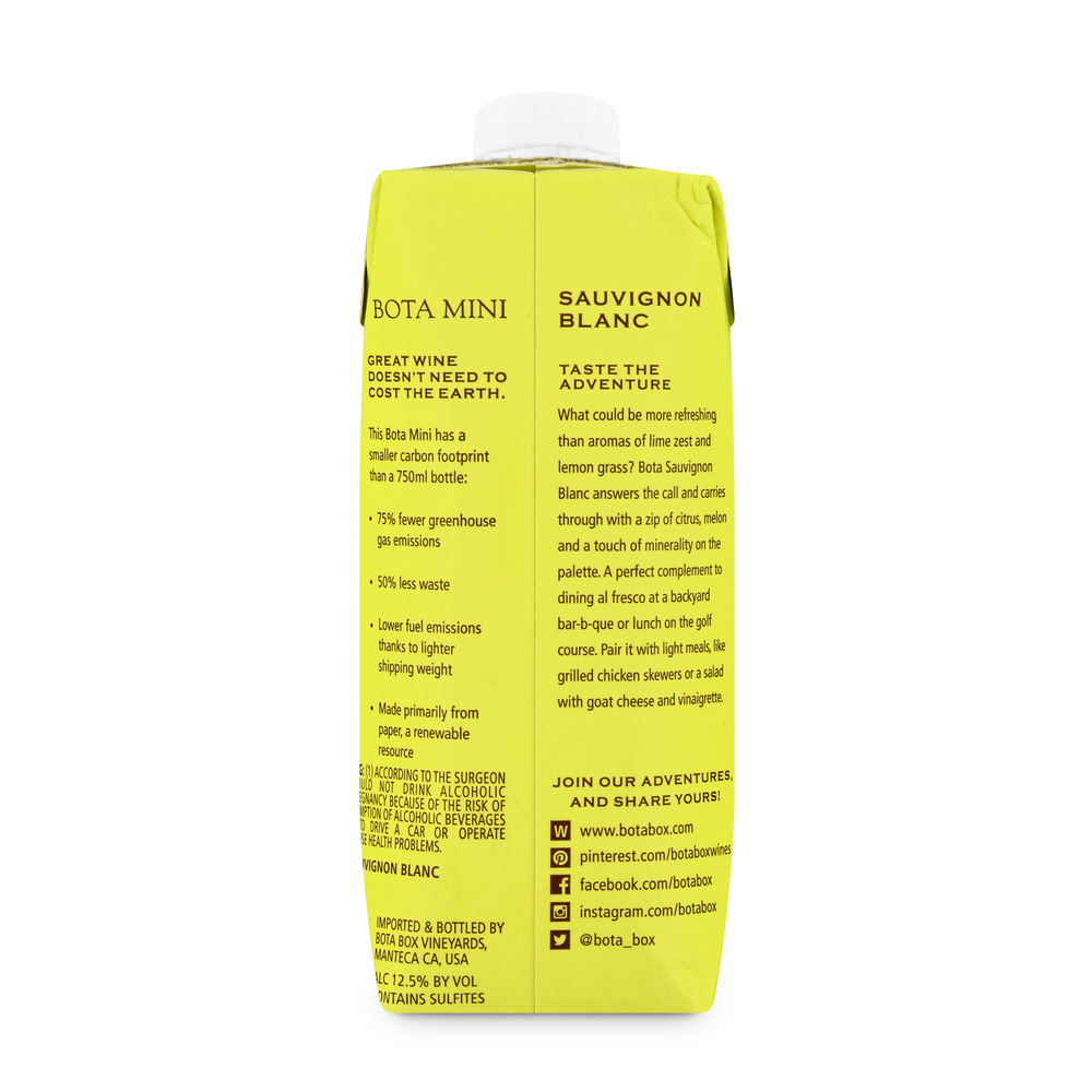 Bota Mini Sauvignon Blanc White Wine-Planogram-Right