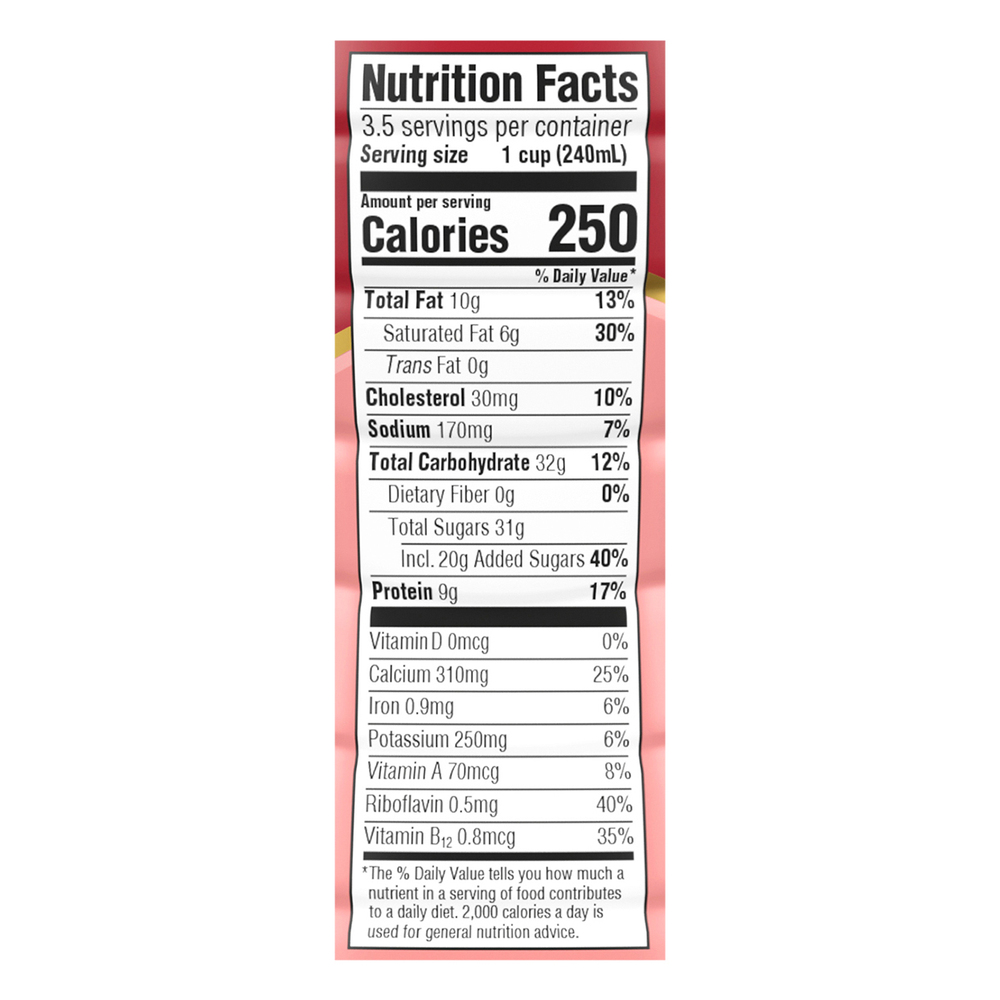 Promised Land Dairy Whole Milk, Very Berry Strawberry-Nutrition-Facts