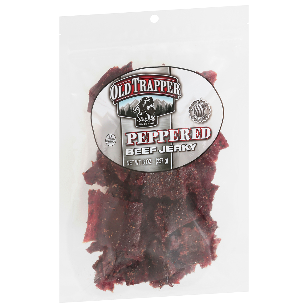 Old Trapper Beef Jerky, Peppered-Front-Right-Elevated