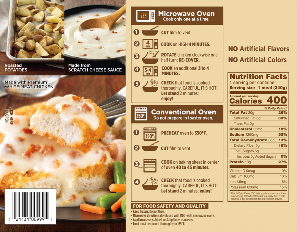Marie Callender's Cheesy Bacon Chicken-Planogram-Back