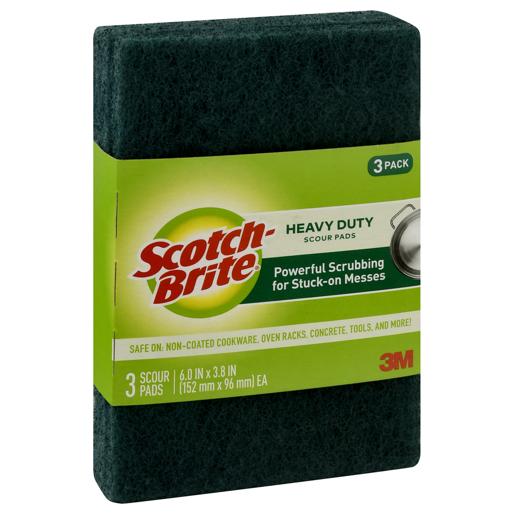 Scotch Brite Scour Pads, Heavy Duty, 3 Pack-Main