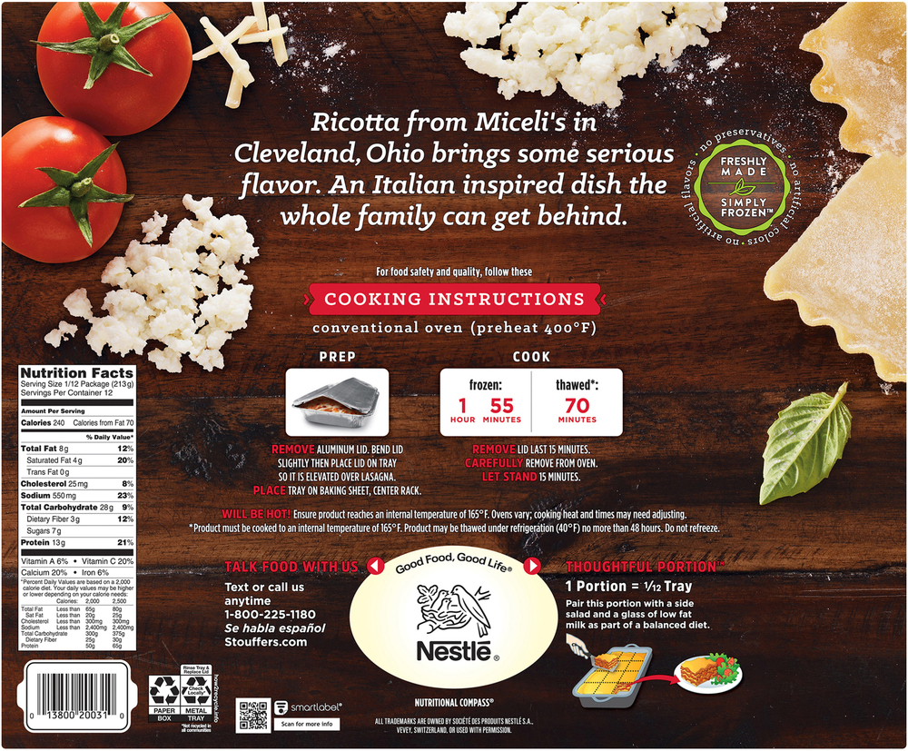 how long to cook defrosted lasagna