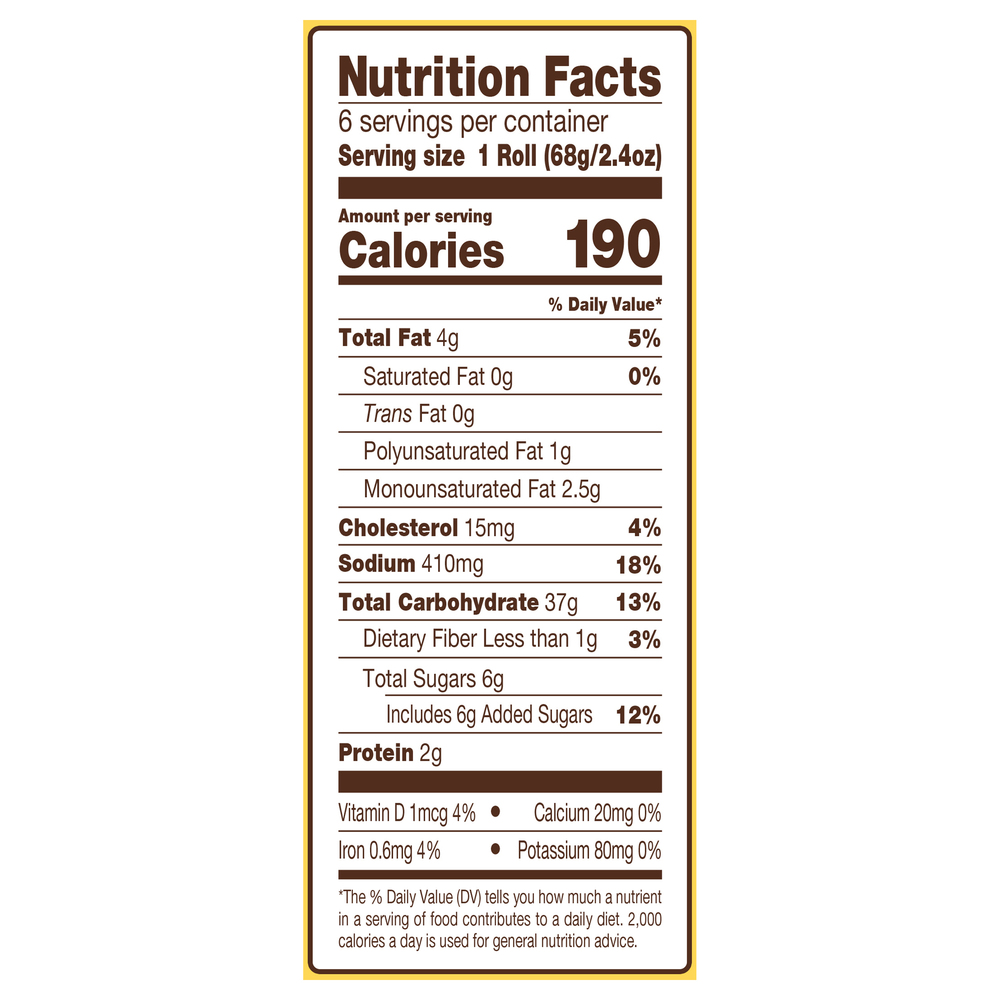 Canyon Bakehouse Sweet Rolls, Whole Grain, Brioche-Style-Nutrition-Facts