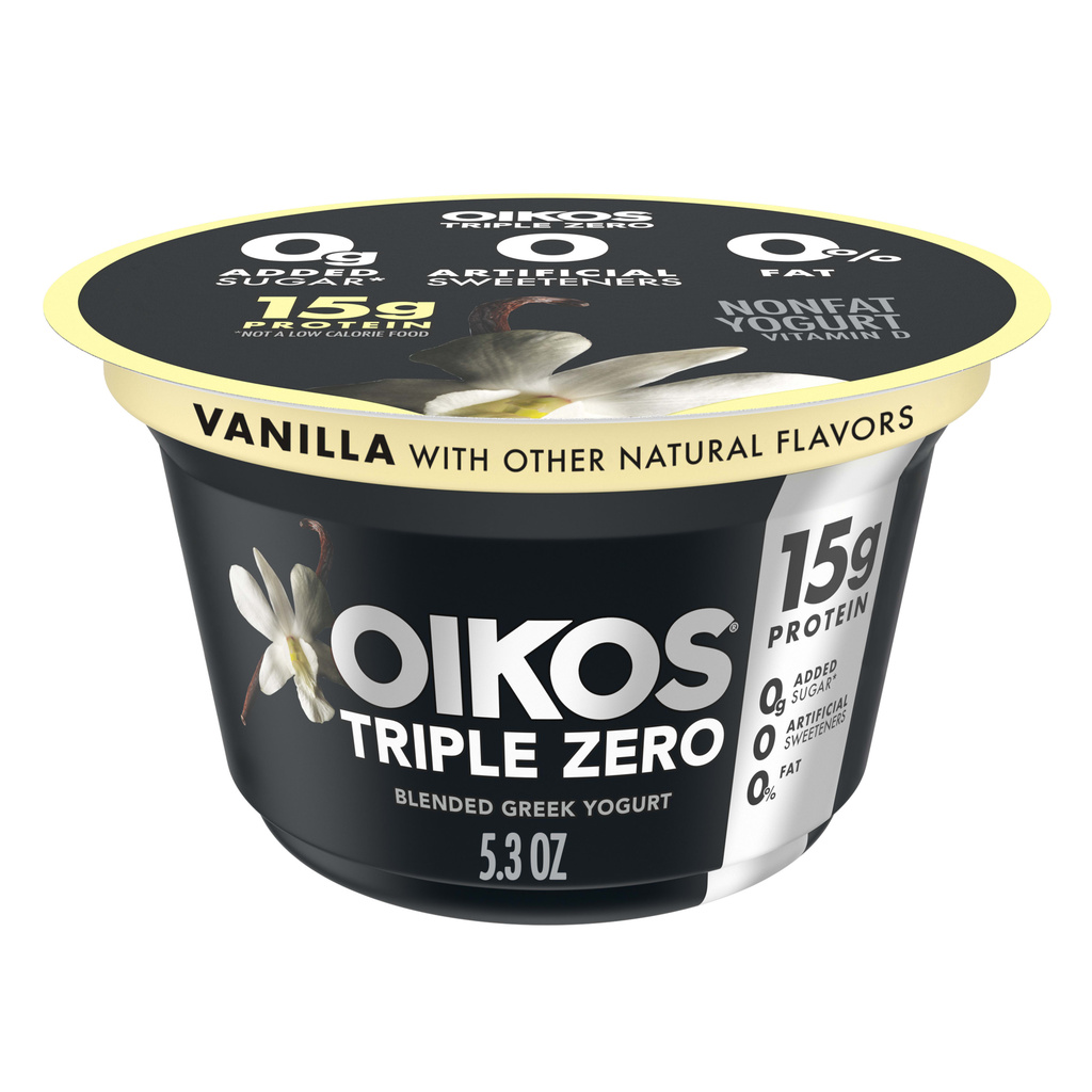 Oikos Triple Zero Yogurt, Nonfat, Vanilla-Hero