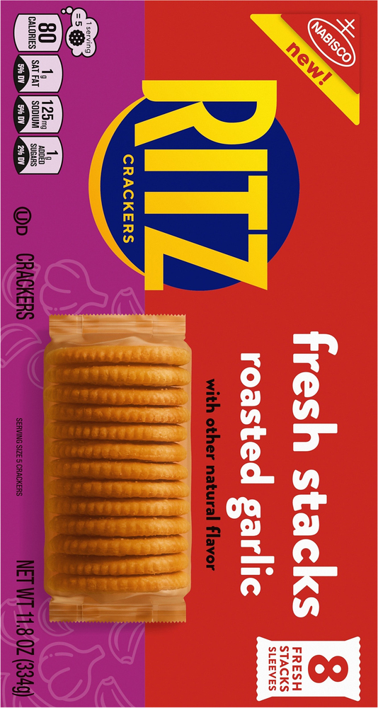 RITZ Garlic Butter Crackers, Snacks for Kids and Adults, Lunch Snacks ...