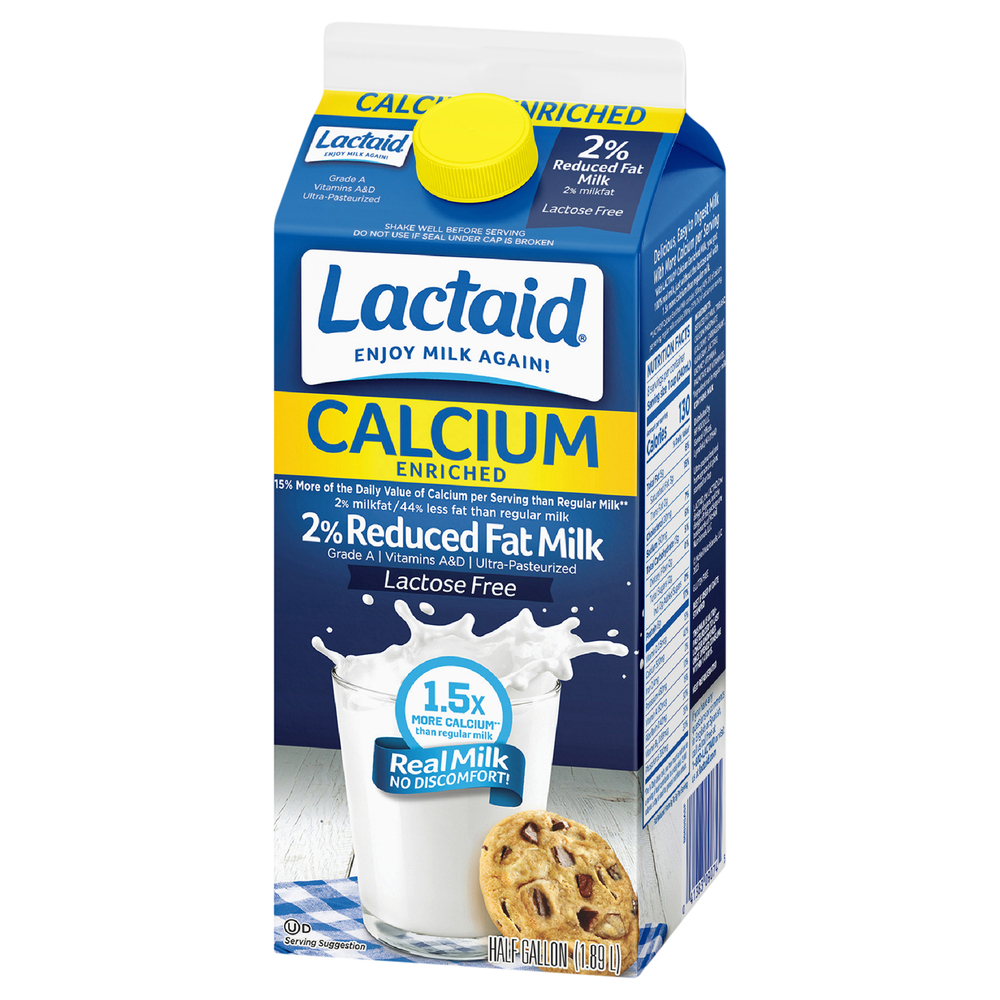 Lactaid Milk, 2% Reduced Fat, Lactose Free, Calcium Enriched-Front ...