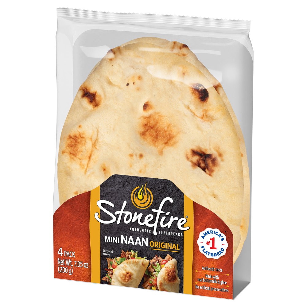 Stonefire Naan, Original, Mini, 4 Pack-Front-Right-Elevated