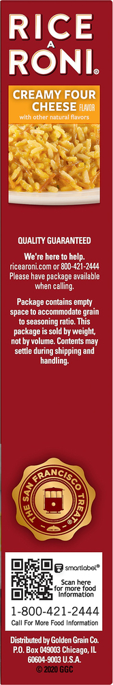 Rice-A-Roni Rice, Creamy Four Cheese Flavor-Planogram-Right