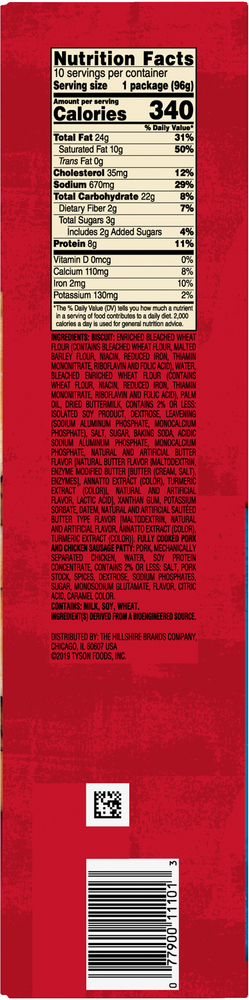 Jimmy Dean Snack Size Biscuit Breakfast Sandwiches with Sausage, Frozen ...